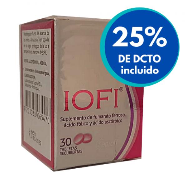 IOFI (FUMARATOFERR + ACFOLICO + ASCORB) CAJA X 30 TAB