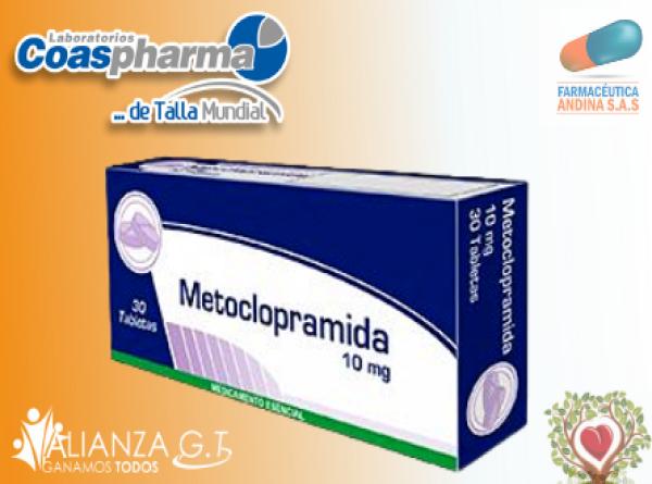 METOCLOPRAMIDA 10 MG CAJA X 30 TAB