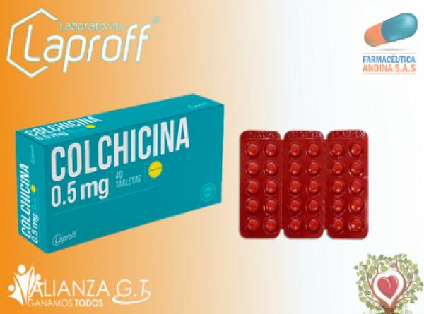 COLCHICINA 0.5 MG CJX 40 TAB LAPROFF