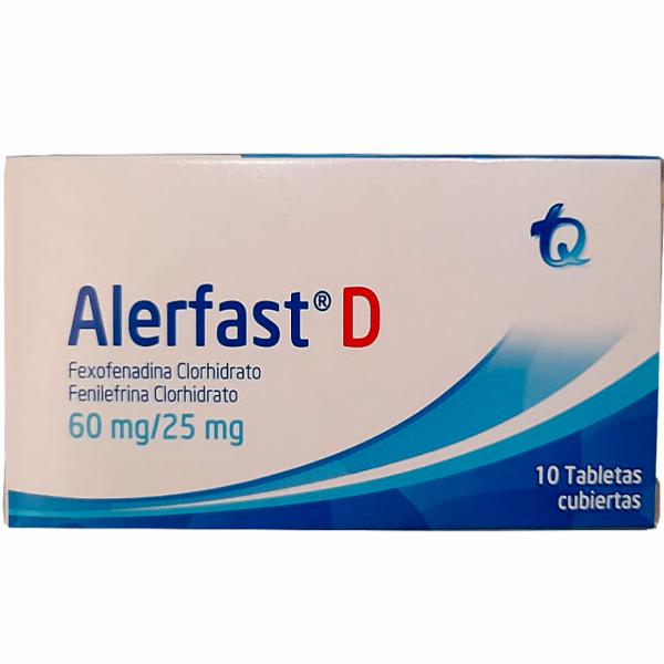 ALERFAST D 60/258MG CJX 10 TAB
