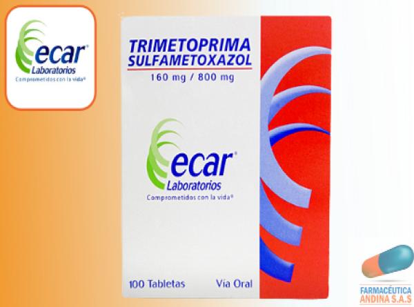 TRIMETROPIM SULFA F 160/800 MG X 100 TAB