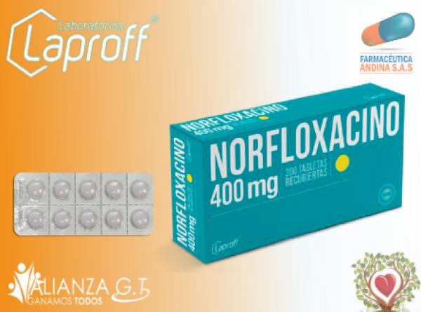 NORFLOXACINO 400 MG CAJA X 300 TAB LAPROFF