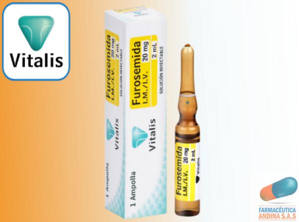 FUROSEMIDA 20 MG/2ML CAJA X 1 AMPOLL