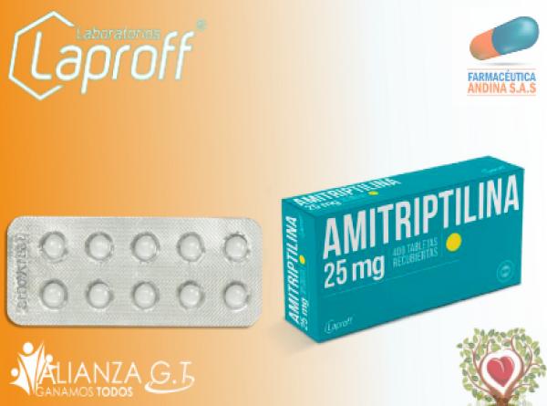 AMITRIPTILINA 25 MG X 400 TAB LAPROF UNI