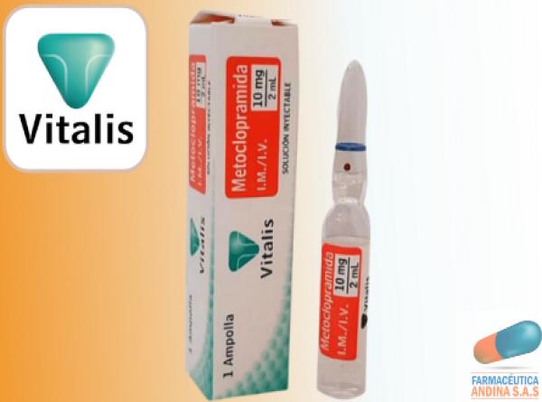 METOCLOPRAMIDA 10 MG / 2ML CAJA X 1 AMPOLLA