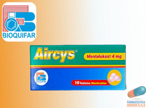 MONTELUKAST 4 MG CJX 10 TAB AIRCYS