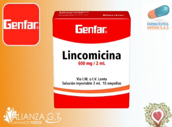 LINCOMICINA 600 MG CAJA X 10 AMP