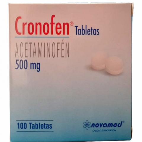 ACETAMINOFEN 500 MG CJ X 100TAB 1+3 CRONOFEN