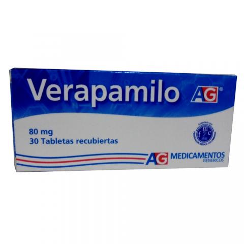 VERAPAMILO 80 MG CAJA x 30 TAB AGG