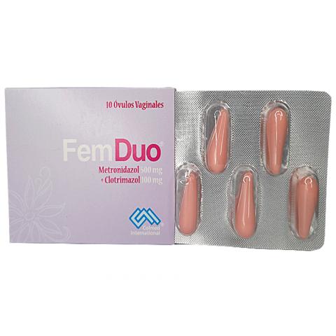 CLOTRIMAZOL+METRONIDAZOL(FEM DUO) CAJA X 10 OVULOS