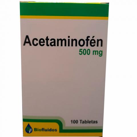 ACETAMINOFEN 500MG X 100 TAB BIOFLUIDOS